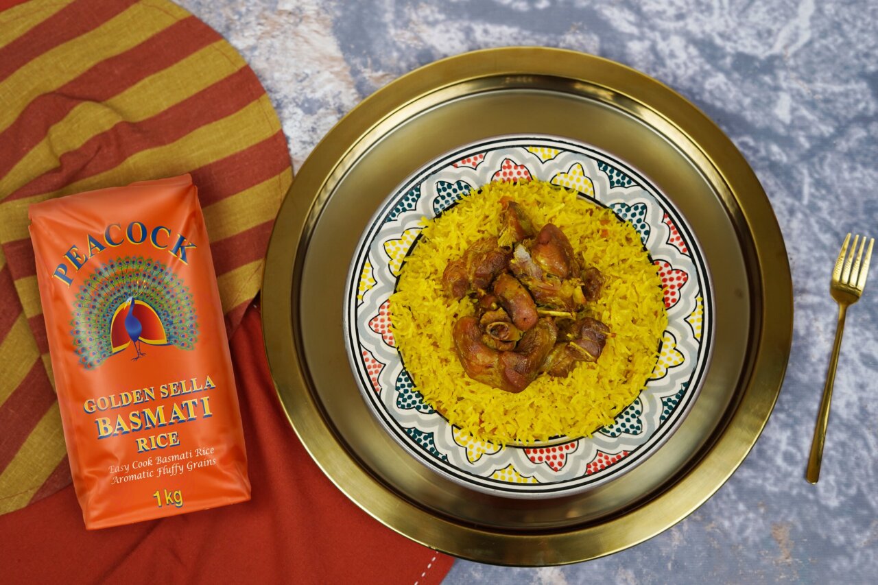 Aromatic Turkey & Rice Recipe with Peacock Golden Sella Basmati